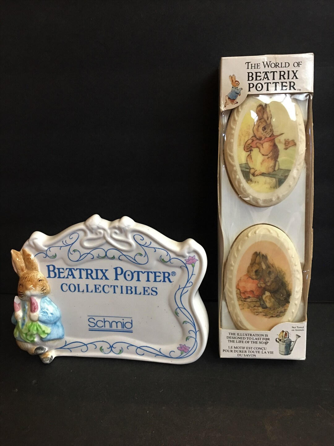 Beatrix Potter Ceramic Merchandise Sign and New Peter Rabbit Soap Set ...