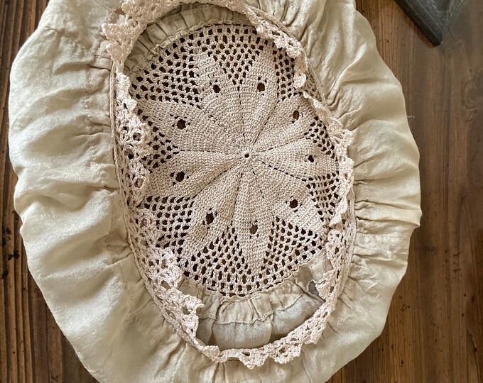 Victorian Style Night Bonnet Silk and Hand Crocheted 1930's - Etsy
