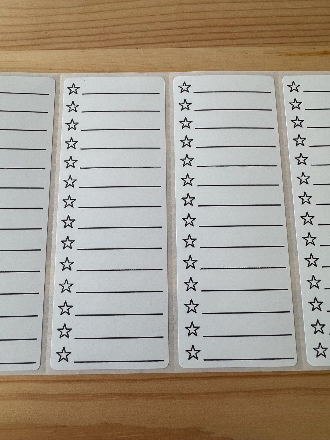 Long Star Checklist Sticker - Planner Check List Sticker - Minimalist ...