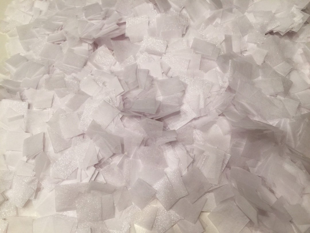 Shimmer White Confetti / Biodegradable Wedding Confetti / Pearlescent ...