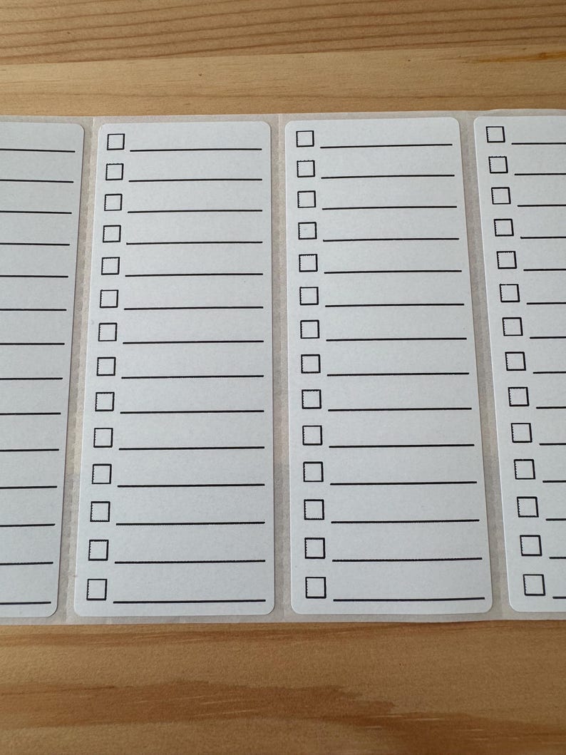 Long Star Checklist Sticker - Planner Check List Sticker - Minimalist ...