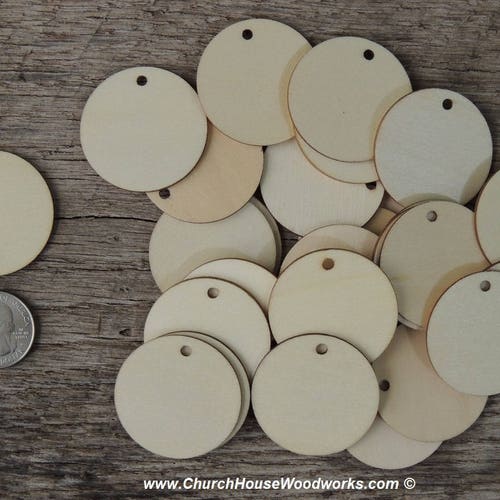 25 Qty 3.25 Inch Wooden TAG Craft Circles DIY Craft Supplies - Etsy