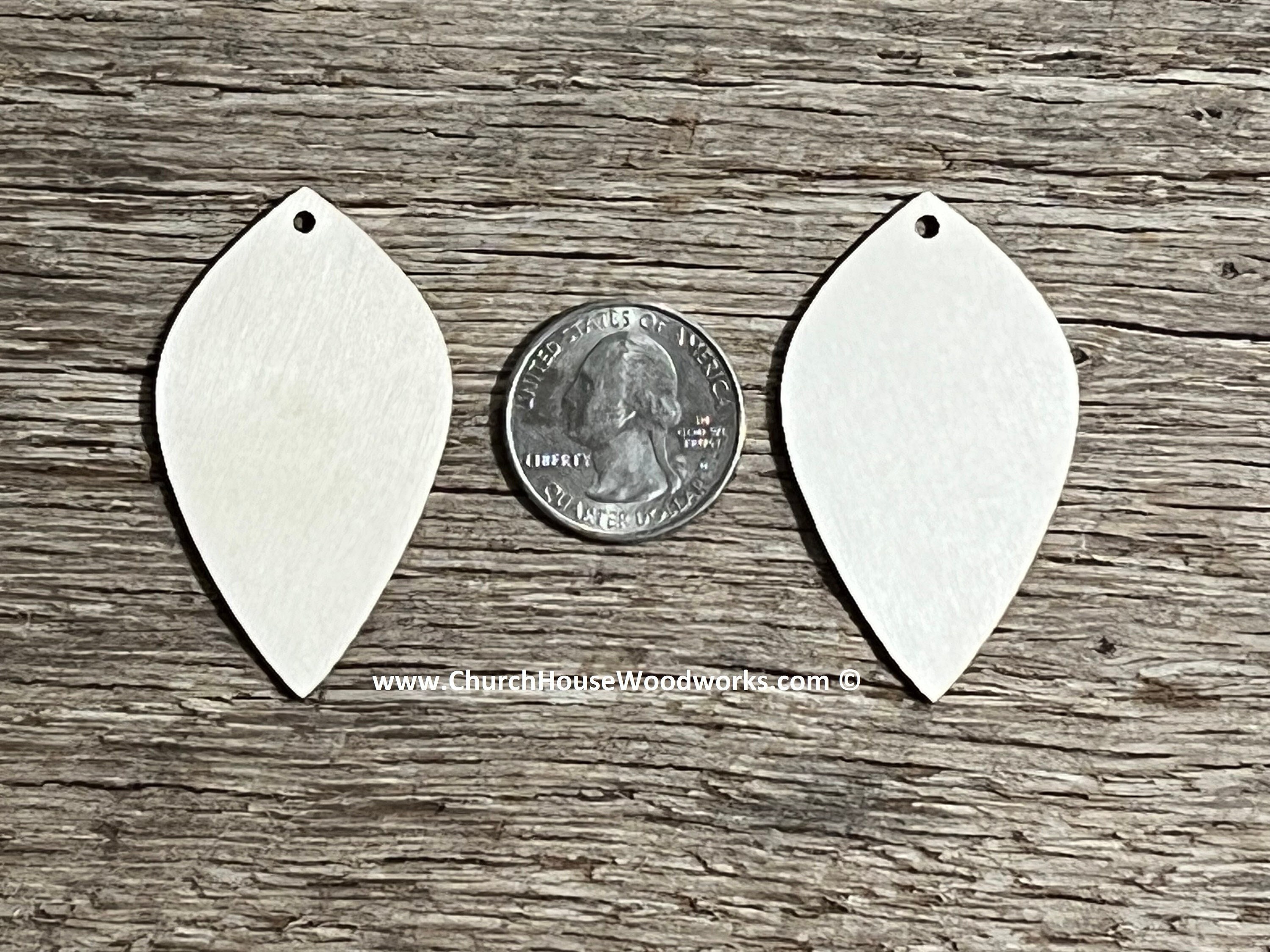 25 Pcs 2" Inverted Teardrop Wood Cutouts – Unfinished Birch Blanks ...