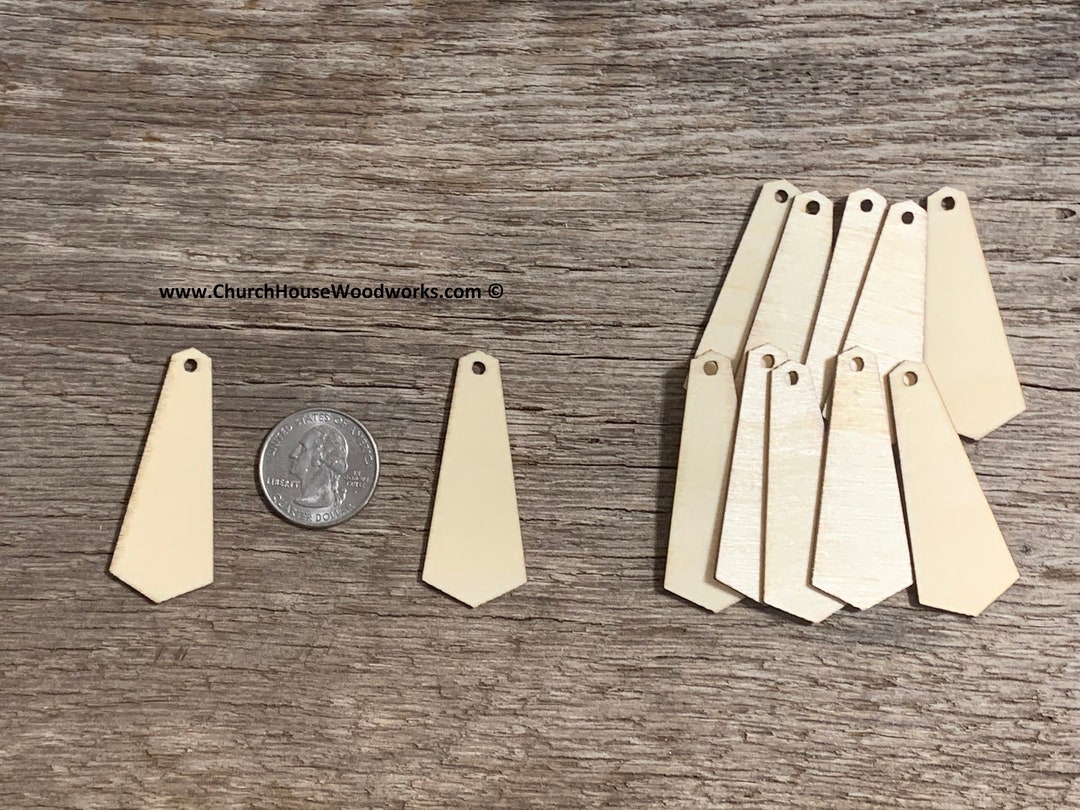25 Count 2 Inch Laser-cut Wooden Necktie Shapes – Perfect for Crafts ...