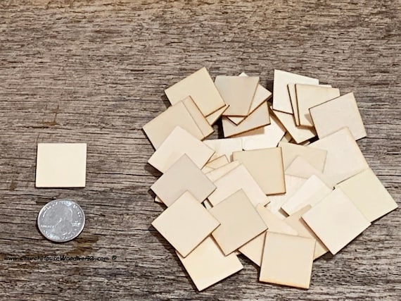 50 Blank 1 Inch Wooden Craft Squares DIY Craft Supplies One | Etsy