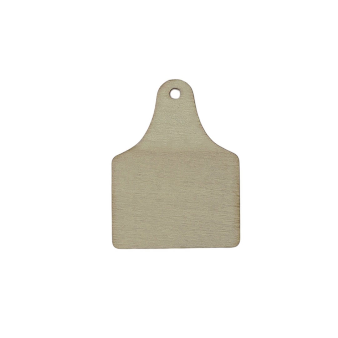 25 Pcs 2" Wood Cow Tag Cutouts – Unfinished Birch Ear Tag Blanks – DIY ...