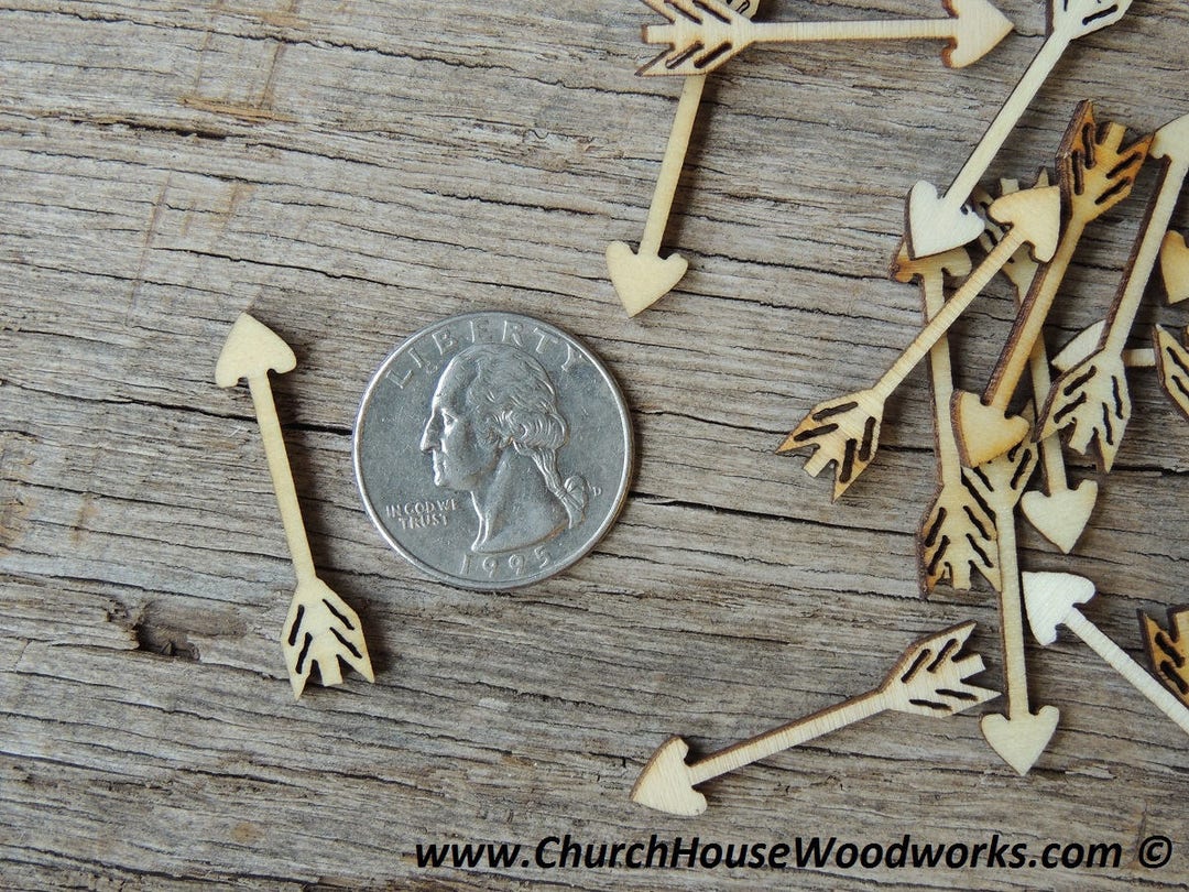 50 Birch Wood Arrow Cutouts – Unfinished Craft Supplies (1.375") - Etsy