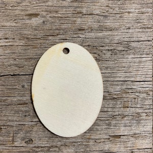 25 Qty 2 Inch OVAL Wooden TAG Craft Circles, DIY Craft Supplies Two ...