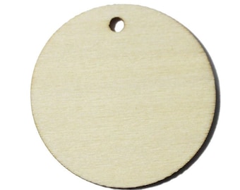 25 Qty 3.25 Inch Wooden TAG Craft Circles, DIY Craft Supplies 3-1/4 ...