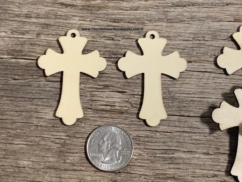 25 Qty 2 Inch CROSSES Wooden TAG DIY Craft Supplies Two Inch - Etsy