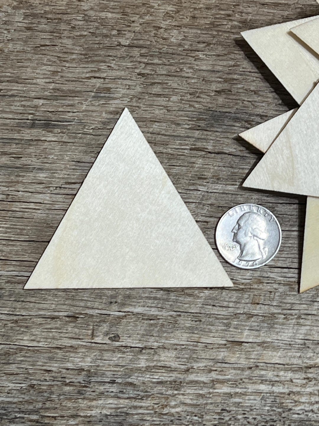25 Blank 3 Inch Wooden Craft TRIANGLES, DIY Craft Supplies Three Inch ...