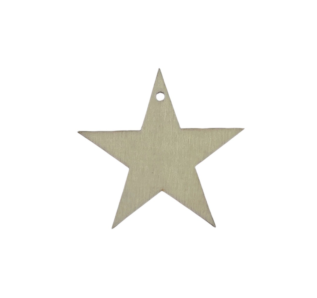 25 Qty 2 Inch Five Point Star Wooden Craft Shapes, DIY Craft Supplies ...