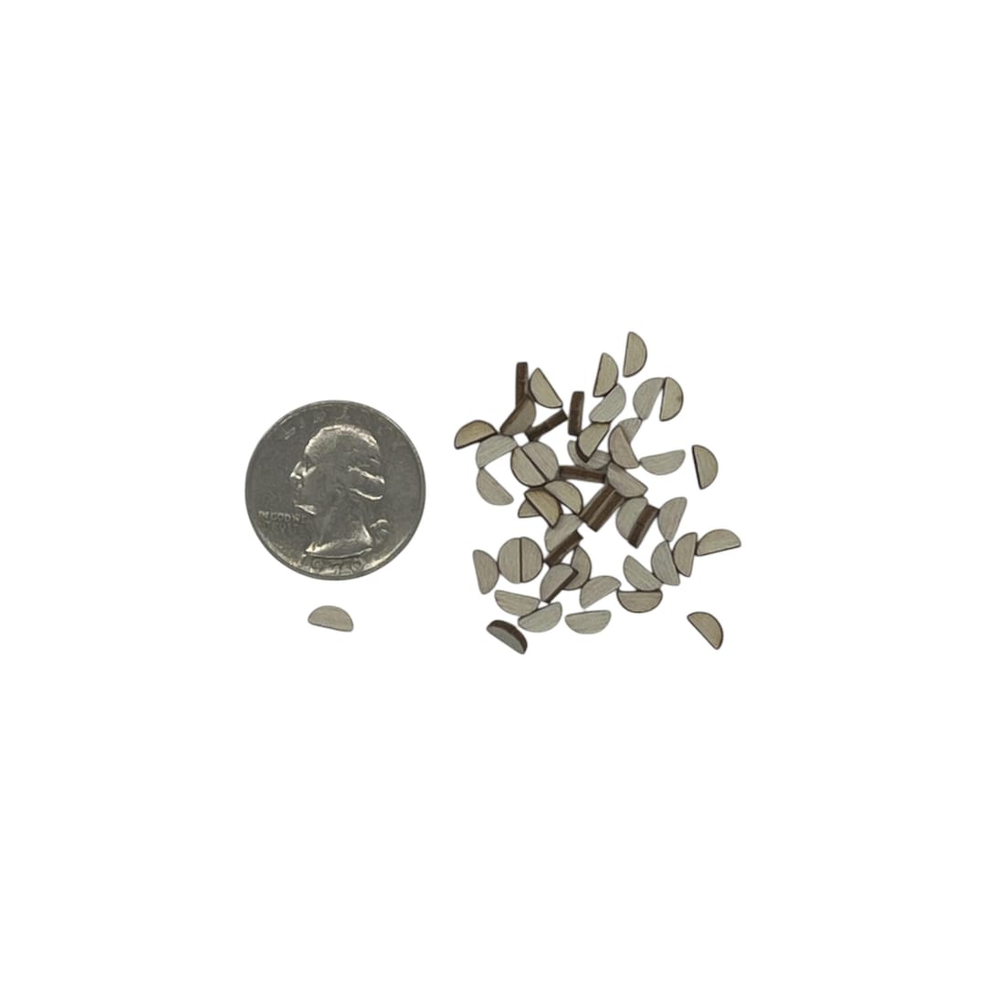 50 VERY TINY 1/4" Laser-cut Wooden Half-circles – Craft Shapes for DIY ...