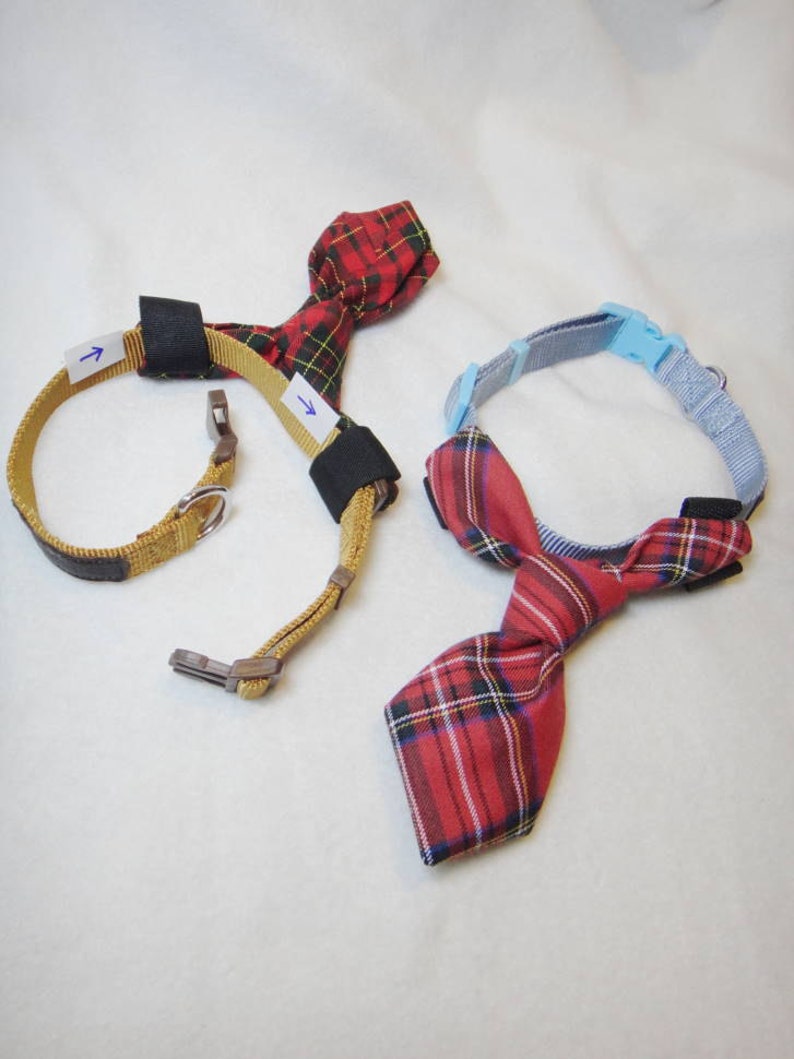 Dog Tie Plaid Check Pet Necktie Slip on Neck Tie Collar - Etsy