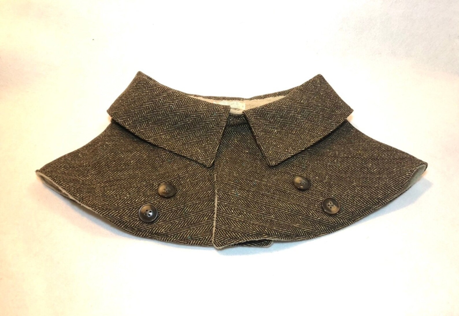 Tweed CAPELET Herringbone Detective Dog Cape With Fleece - Etsy