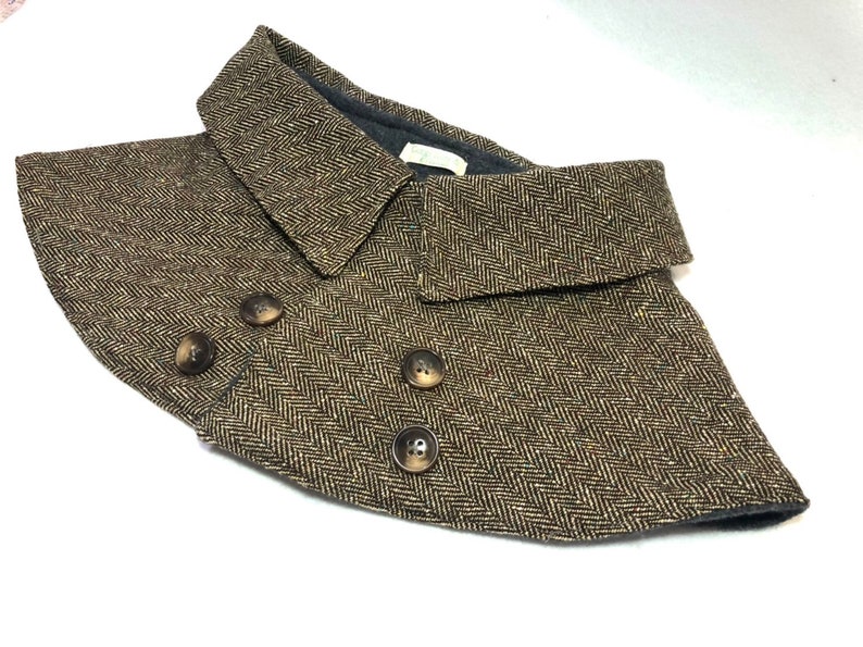 Tweed CAPELET Herringbone Detective Dog Cape With Fleece - Etsy