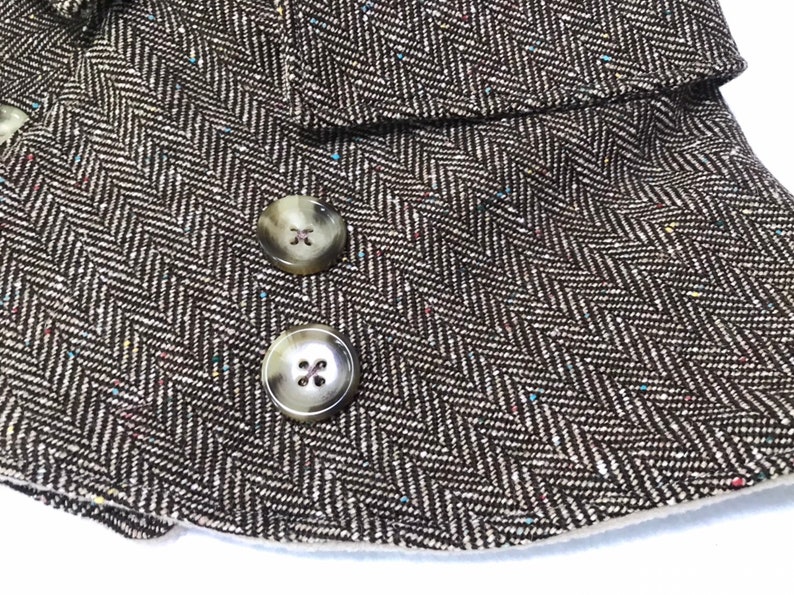 Pet CAPE Dog Tweed Cape Herringbone Wool Blend Capelet With - Etsy