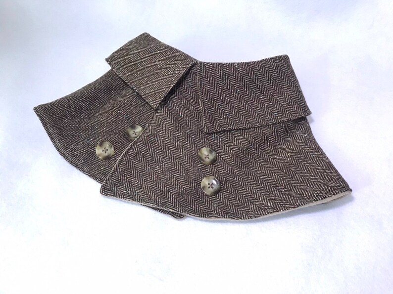 Pet CAPE Dog Tweed Cape Herringbone Wool Blend Capelet With - Etsy
