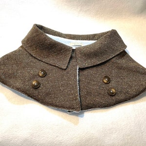 Tweed CAPELET Herringbone Detective Dog Cape With Fleece - Etsy