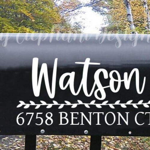 Custom Mailbox Decal Mailbox Name and Address Decal Mailbox - Etsy