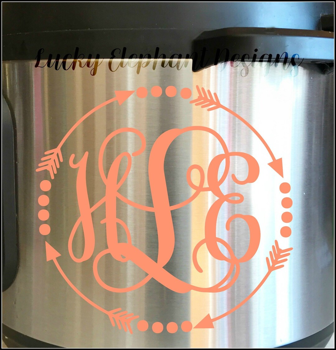 Personalized Instant Pot Monogram Decal - Instant Pot Monogram Decal ...