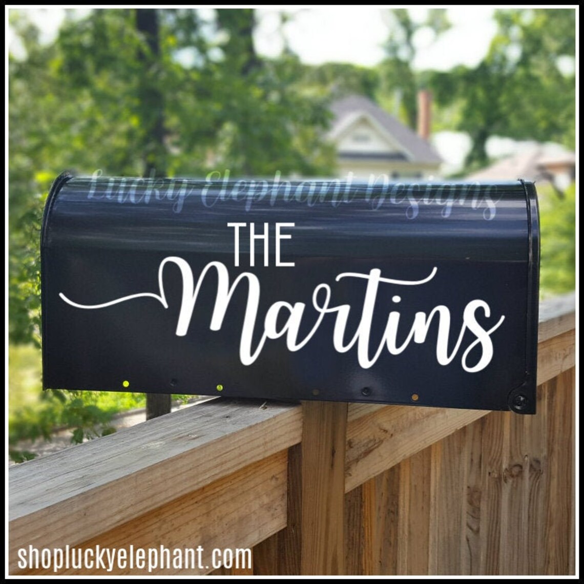 Set of 2 Personalized Mailbox Name Decal Last Name Mailbox | Etsy