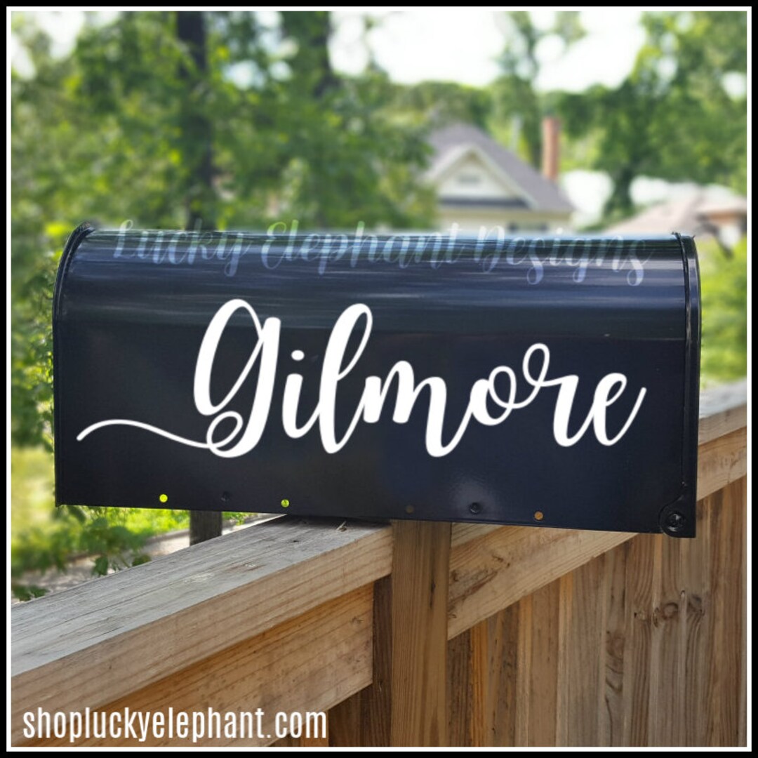 Personalized Mailbox Name Decal - Last Name Mailbox Sticker - Custom ...
