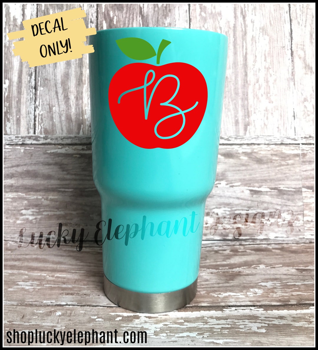 Teacher Apple Decal - Teacher Name Decal - Personalized Teacher Apple ...