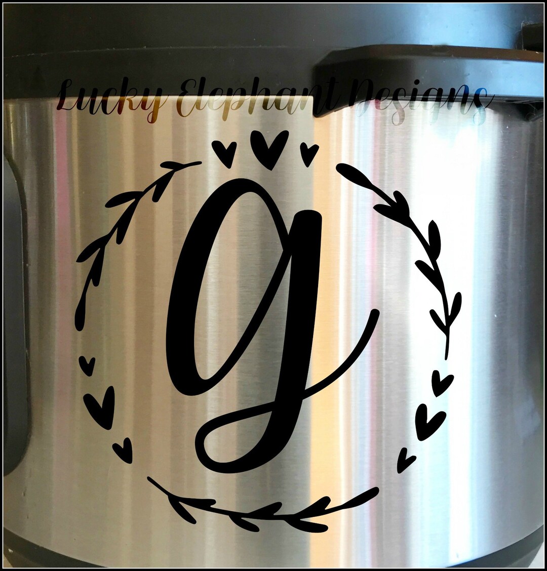 Personalized Instant Pot Decal - Instant Pot Initial Decal - Instant ...