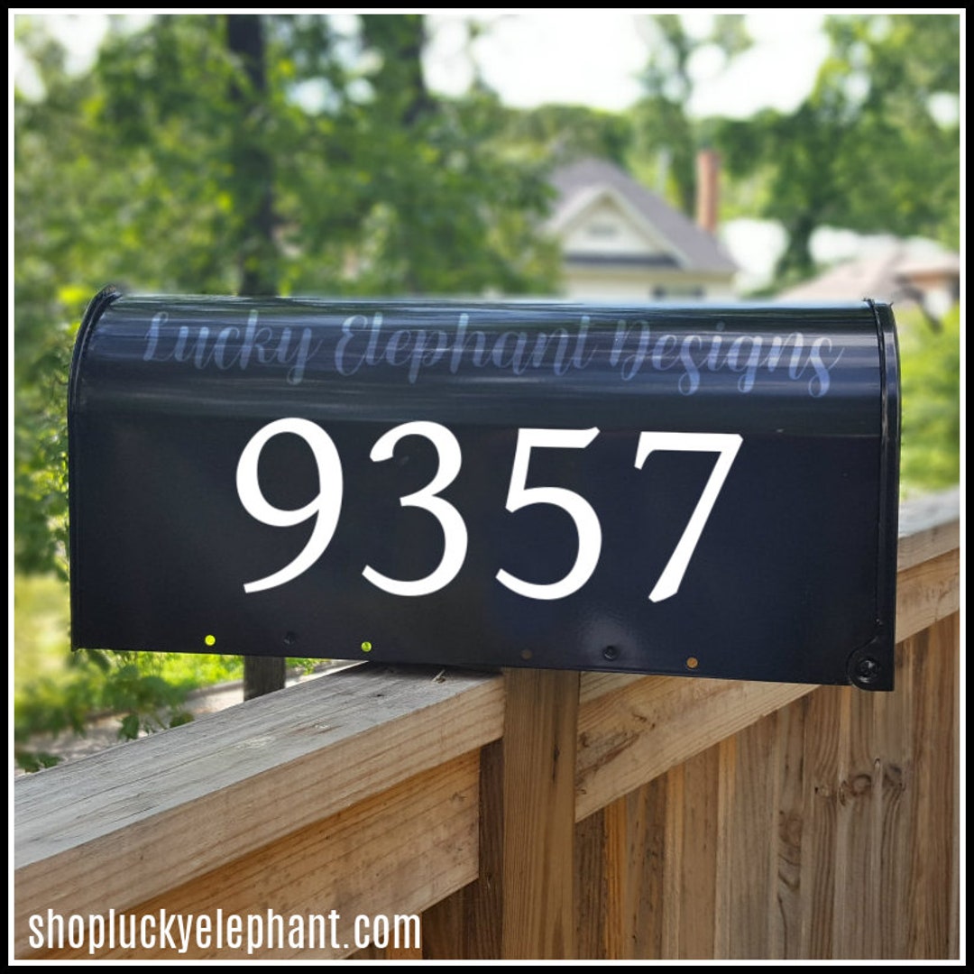 Custom Address Mailbox Decal - House Number Decal - Mailbox Address ...