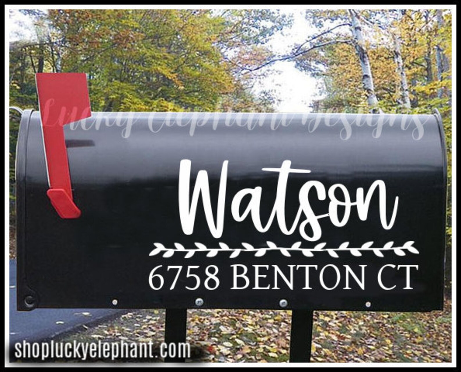 Personalized Mailbox Name Decal Last Name Mailbox Sticker | Etsy