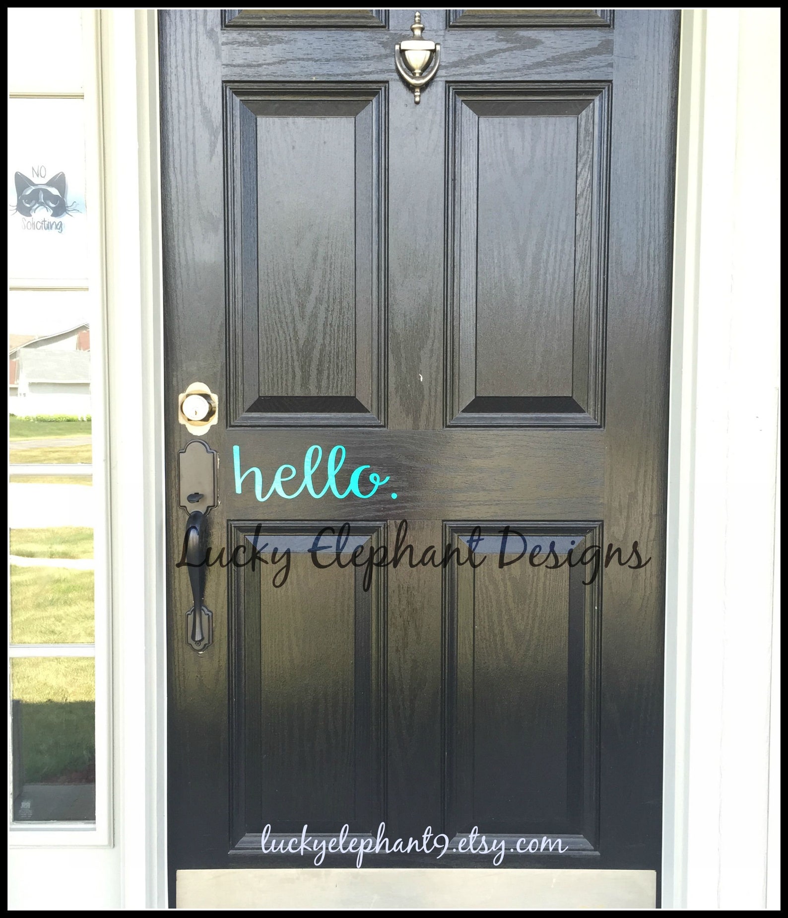 Front Door Hello Greeting Decal Hello Door Decal Welcome | Etsy