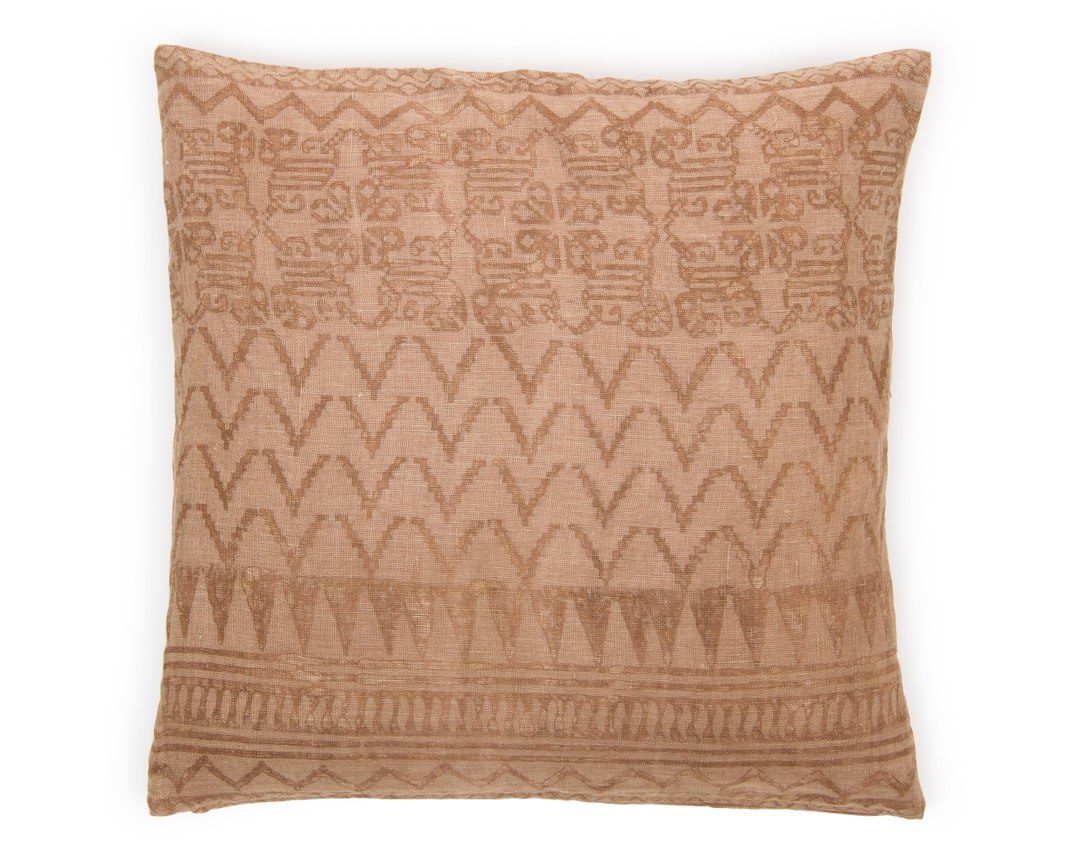 Hmong Clay Sheer Linen Printed Pillow Cover - Etsy
