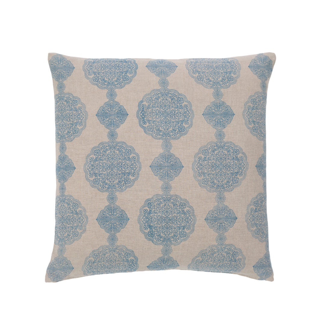 Menali Medallion Cornflower Blue Decorative Pillow Cover - Etsy