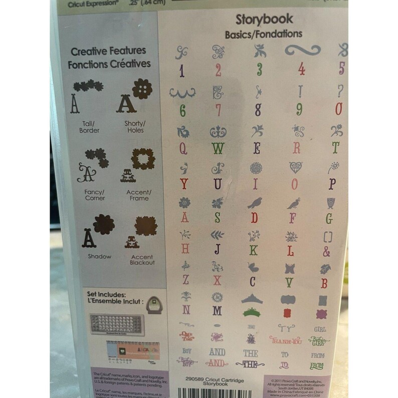 Cricut Font Cartridge Storybook 290589 Complete Alphabet ABC Font - Etsy