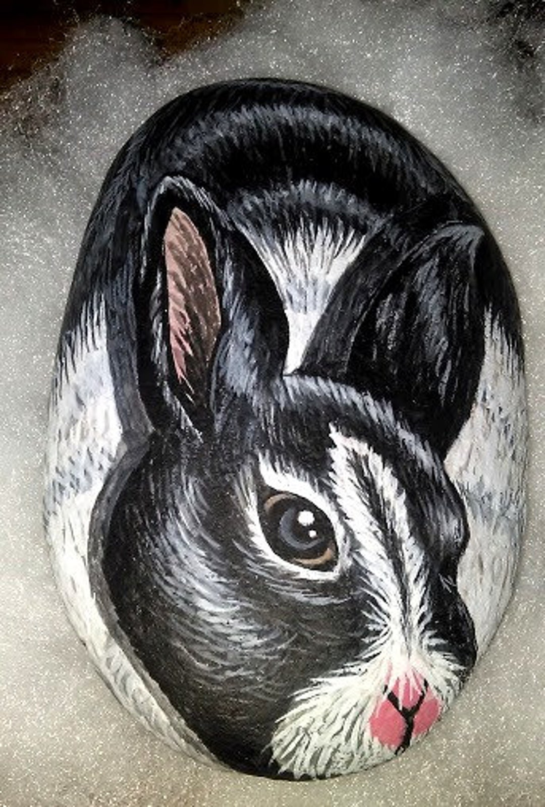 Rabbit Rock/garden Stones/painted Easter/christmas Gift /bunny/basket ...