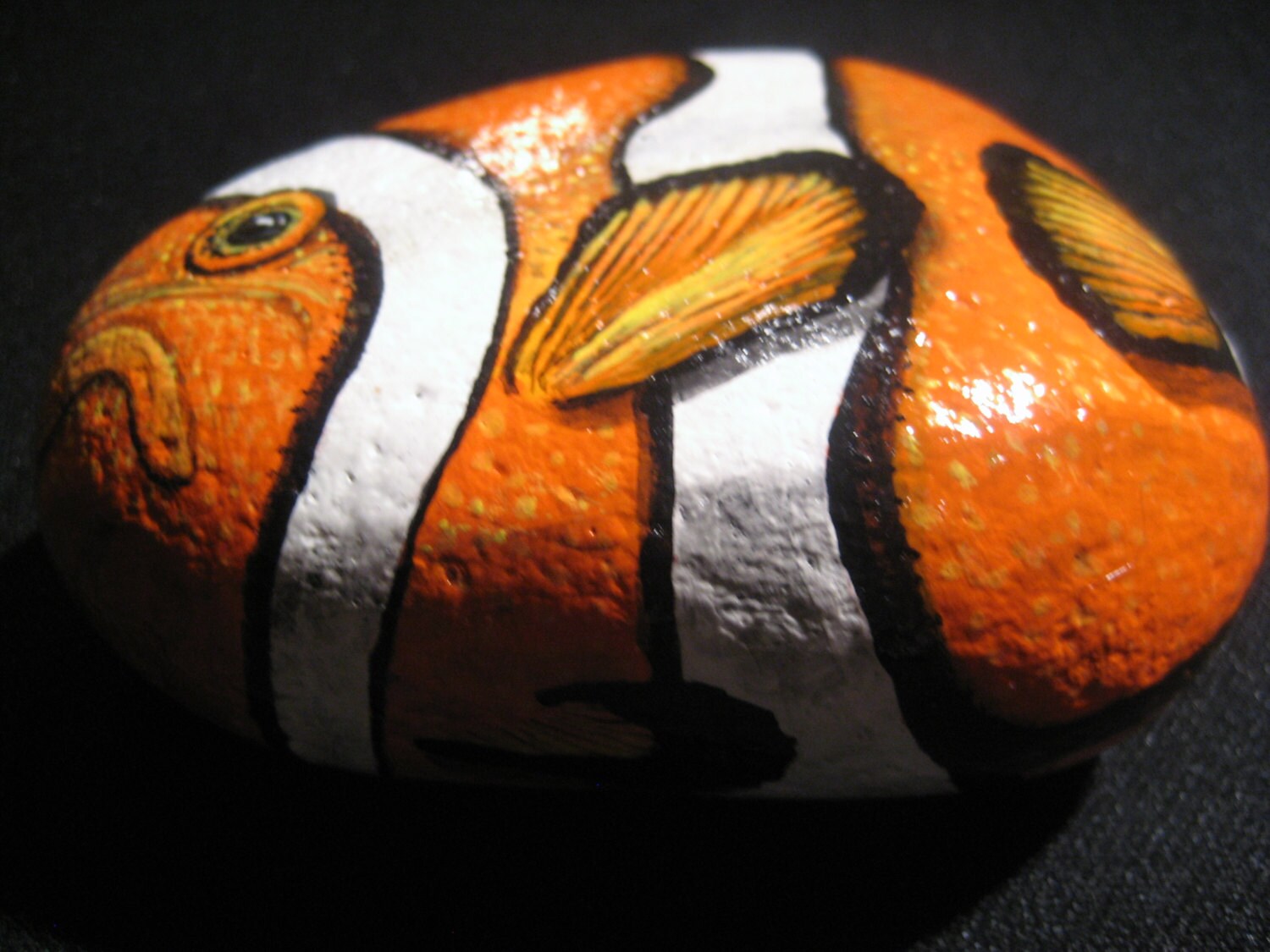 Painted Stone / River Rock/ Tropical/ Fish / Garden Stone / Nautical ...
