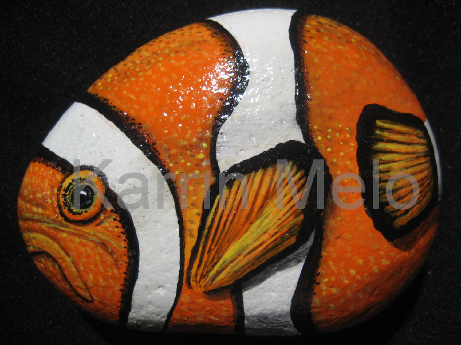 Painted Stone / River Rock/ Tropical/ Fish / Garden Stone / Nautical ...