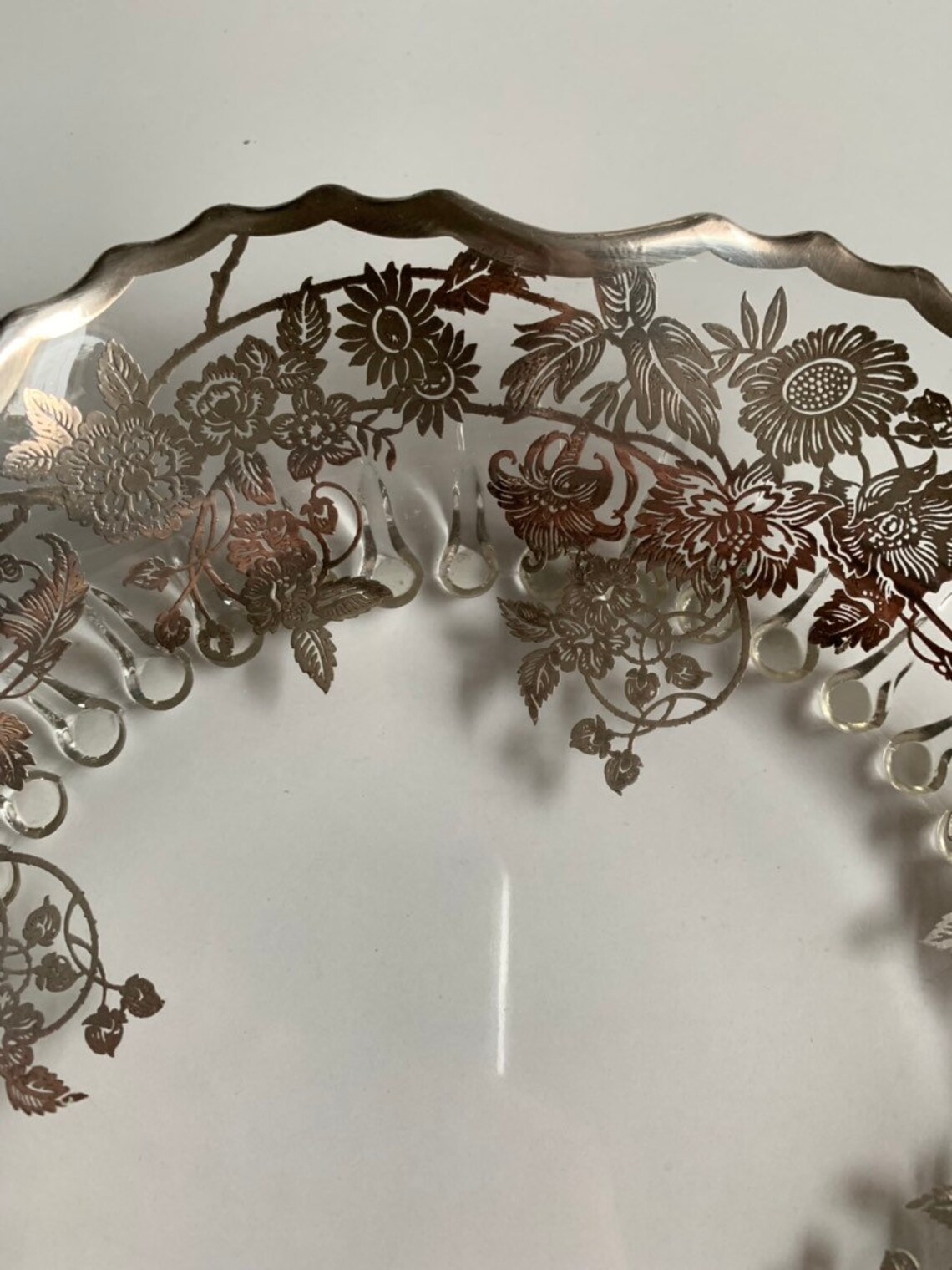 Crystal Plate With Silver Decoration - Etsy