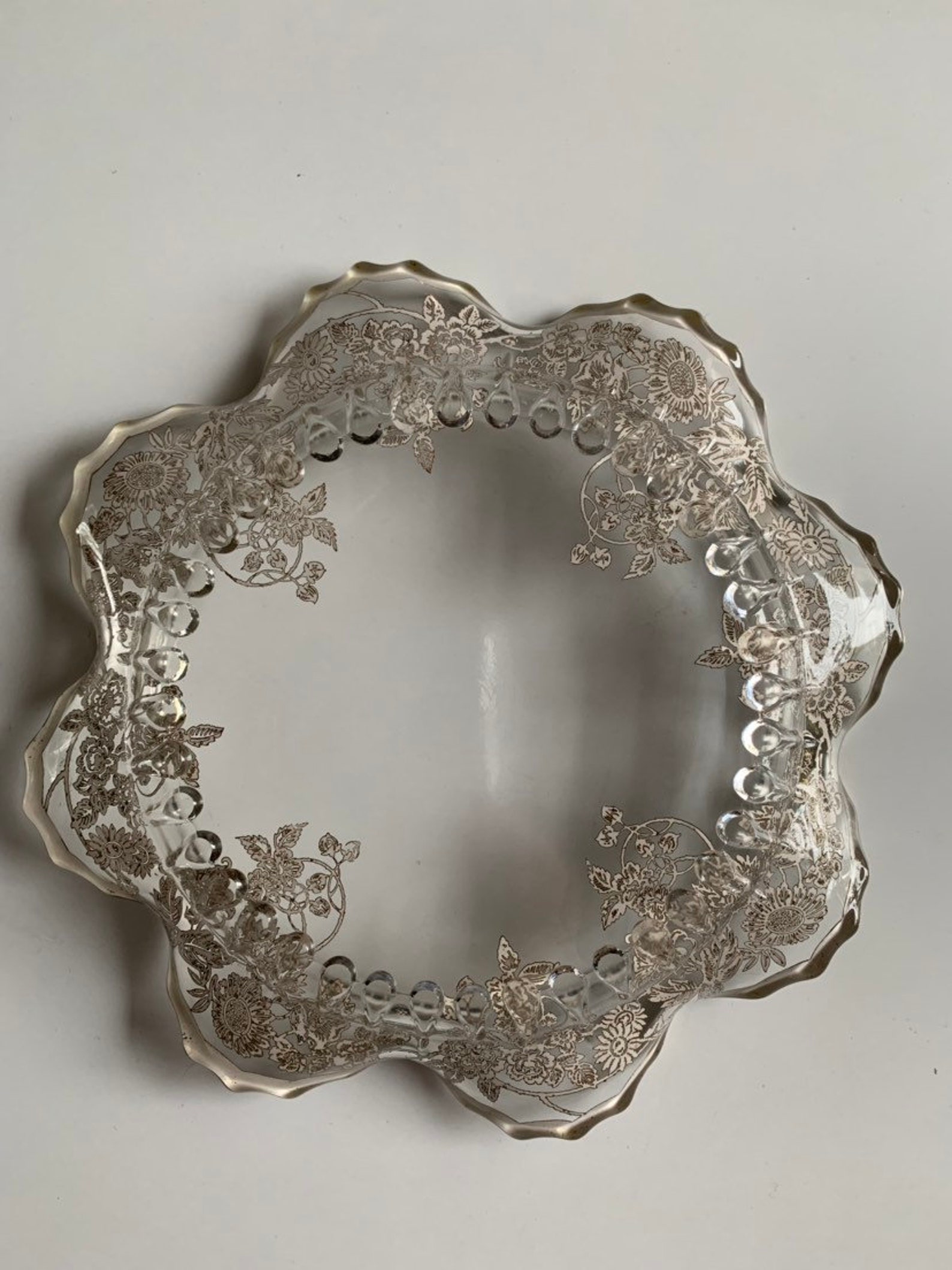 Crystal Plate With Silver Decoration - Etsy