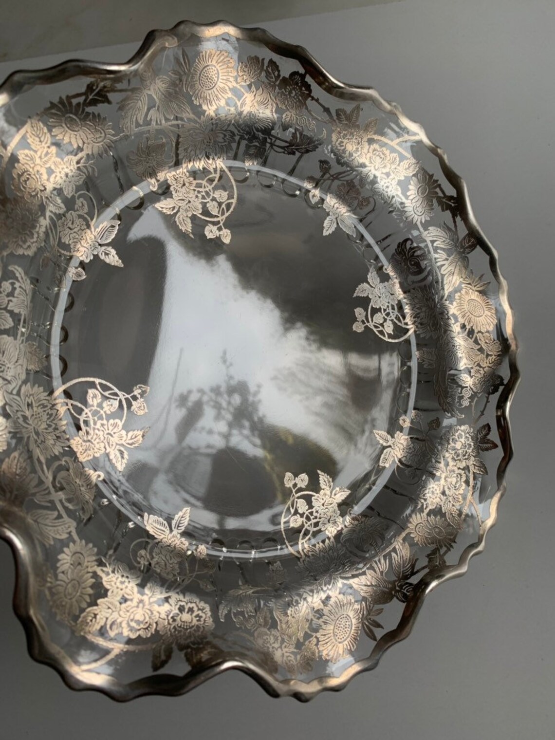 Crystal Plate With Silver Decoration - Etsy