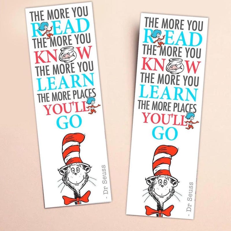 Dr Seuss Bookmark - Etsy