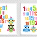 Owl Alphabet and Numbers - Printable Nursery Wall Art - Baby Girl and ...