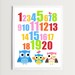 Owl Alphabet and Numbers - Printable Nursery Wall Art - Baby Girl and ...