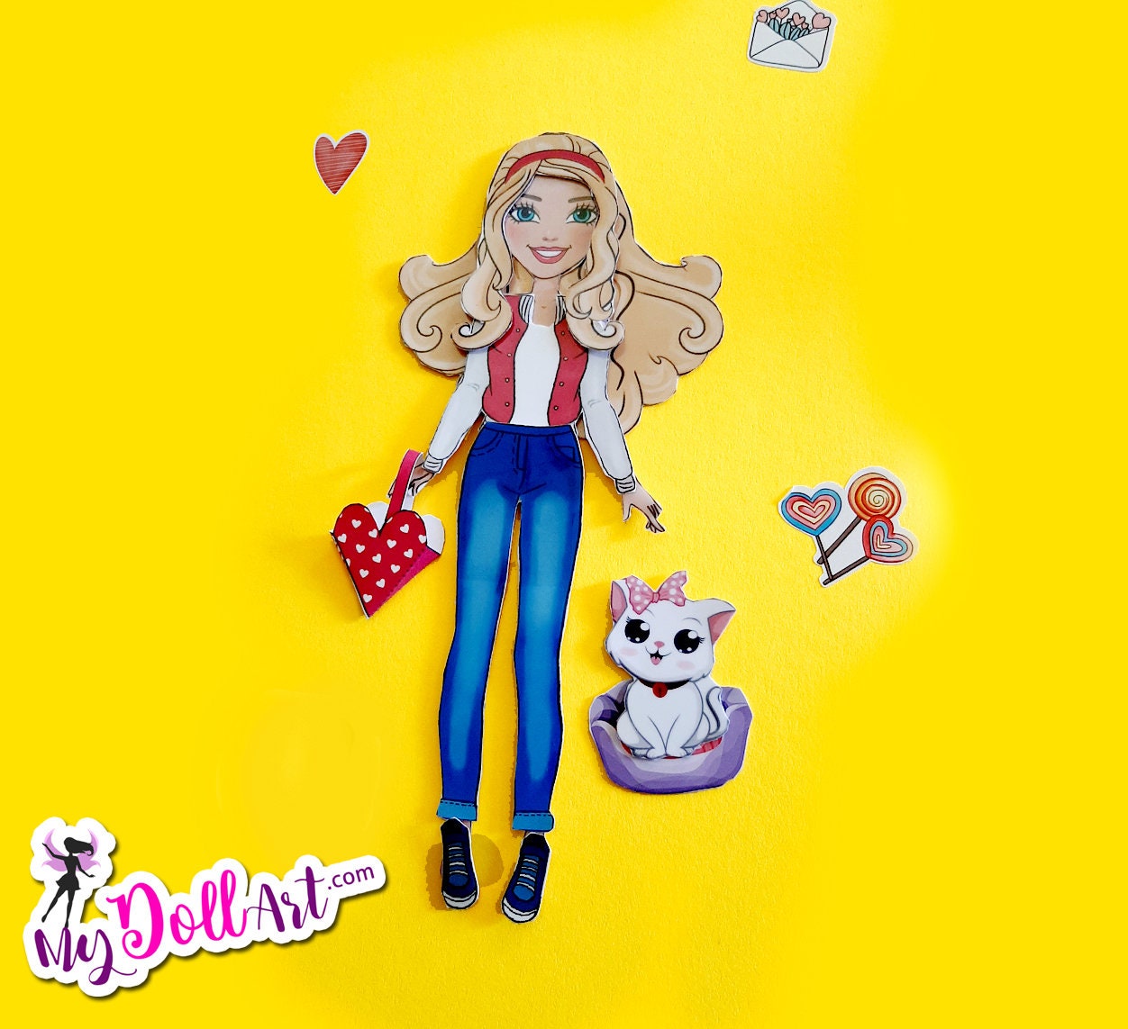 Printable Paper Doll Dress up Play Kit, DIY Busy Book, Doll Paper Craft ...