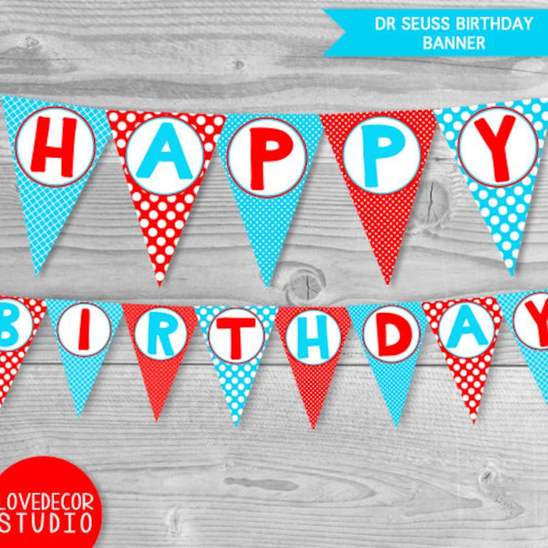 Dr Seuss Banner - Etsy