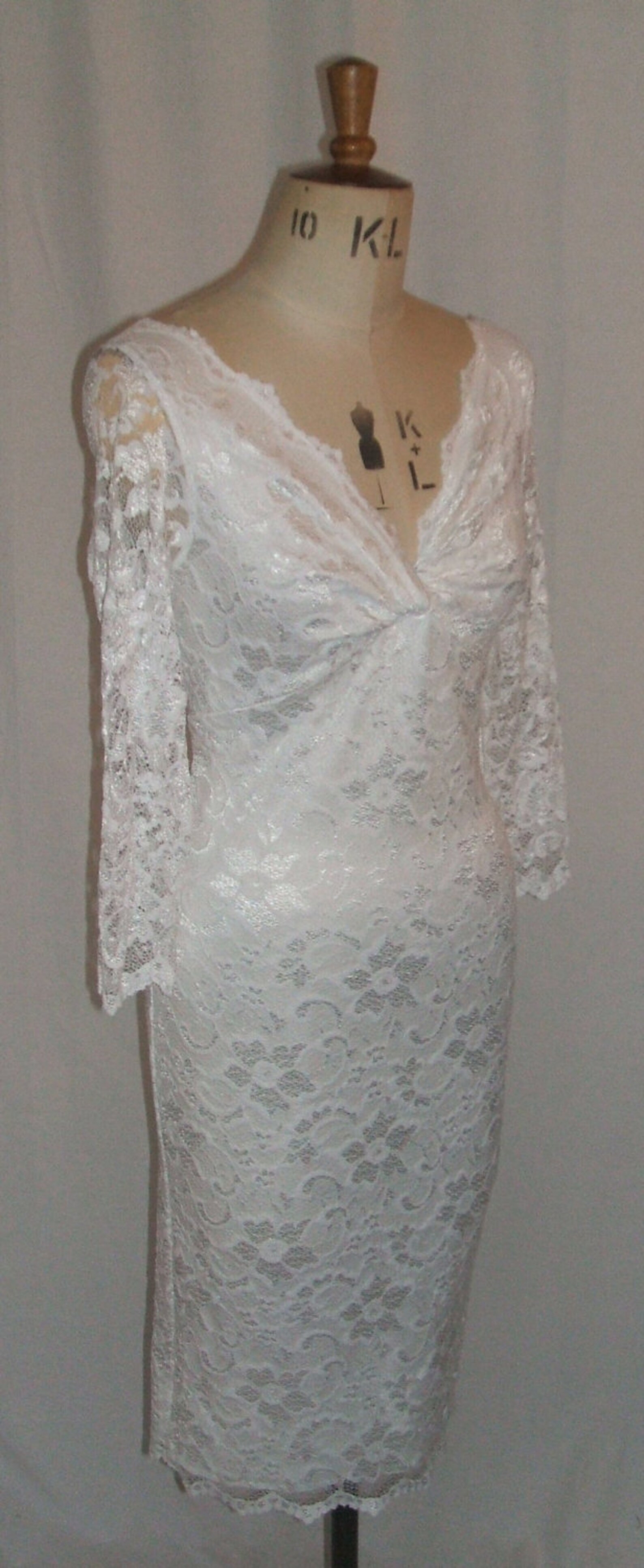 Baylis & Knight Pure White LACE Long Sleeve POLLY Twist Pencil - Etsy