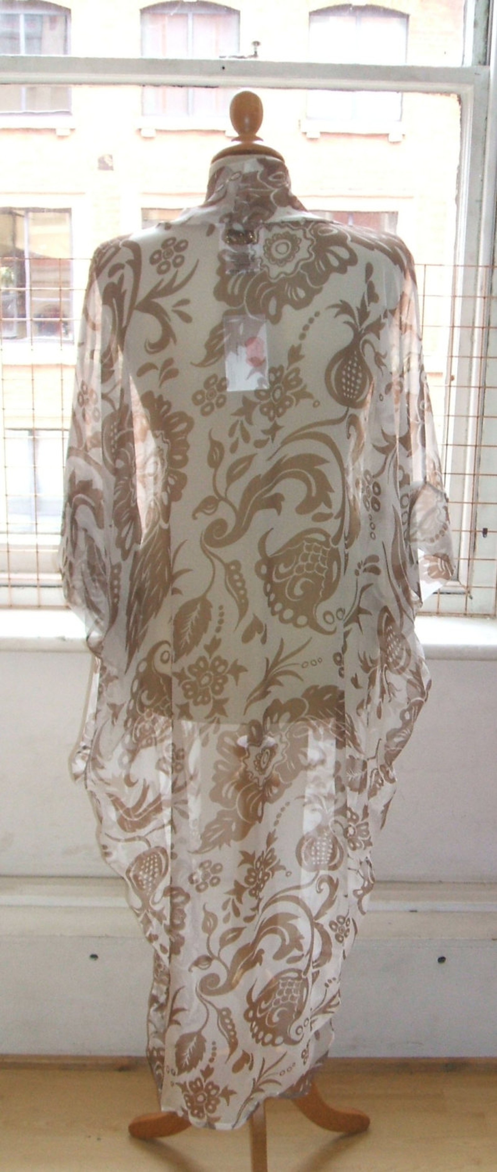 Baylis & Knight Beige Cream Silk LONG Maxi KIMONO Jacket - Etsy