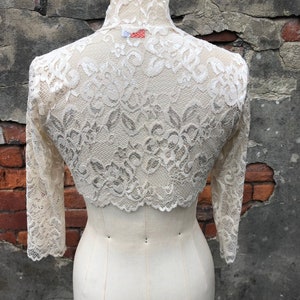 Baylis & Knight Caffe Latte High Button Neck Scalloped Lace Wedding ...