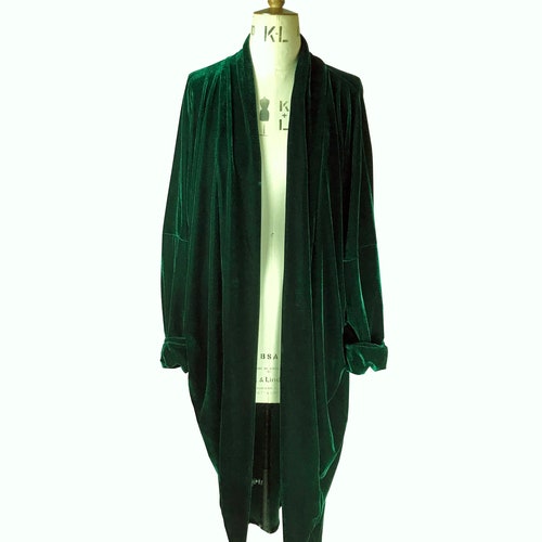 Baylis and Knight Blue Velvet Duster Coat Opera - Etsy UK
